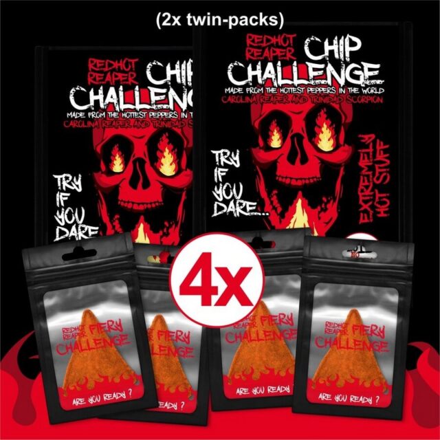 4x Chips Challenge Classic - Red hot reaper - Chip Challenge